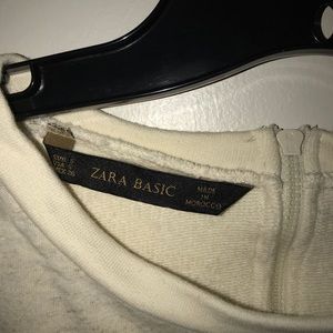 Zara | Tops | Zara Basic S Exposed Seam Zipper Sweatshirt Euc | Poshmark